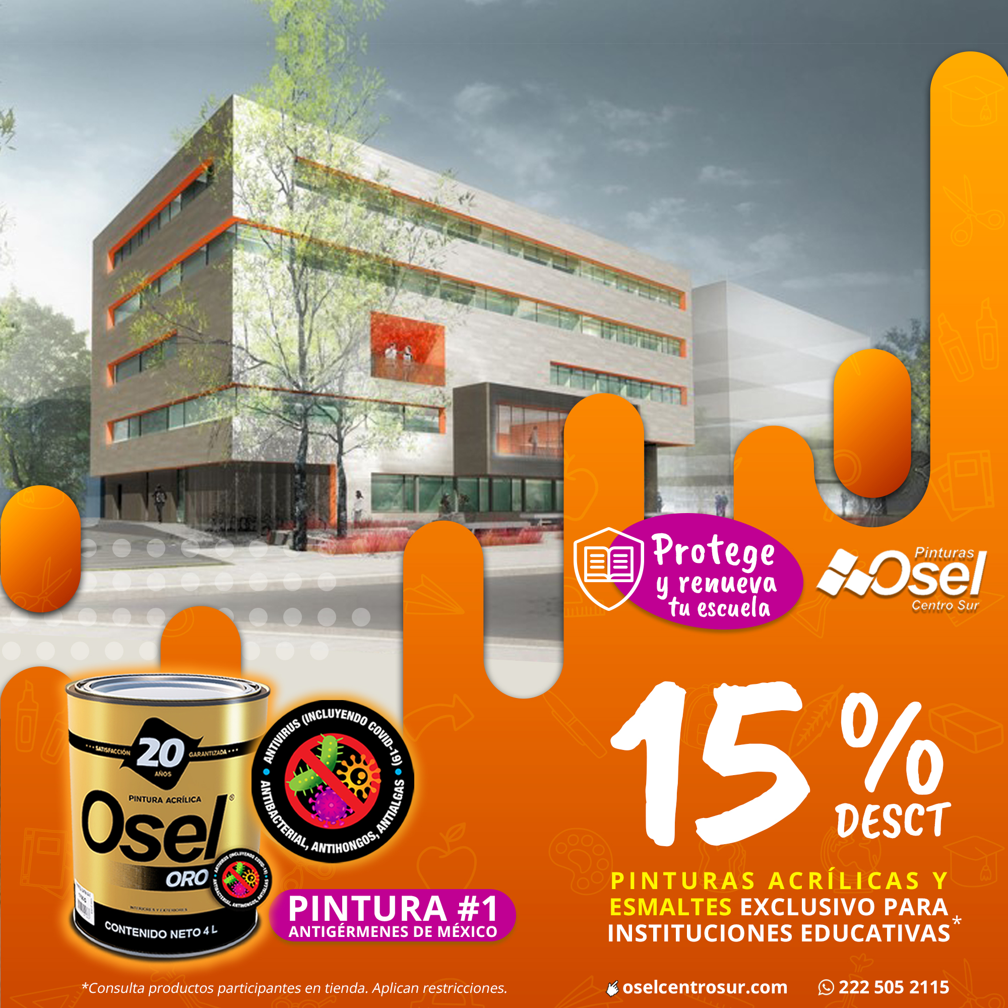 PROTEGE Y RENUEVA TU ESCUELA CON EL 15% DESCT. EN PINTURAS ACRÍLICAS Y ...